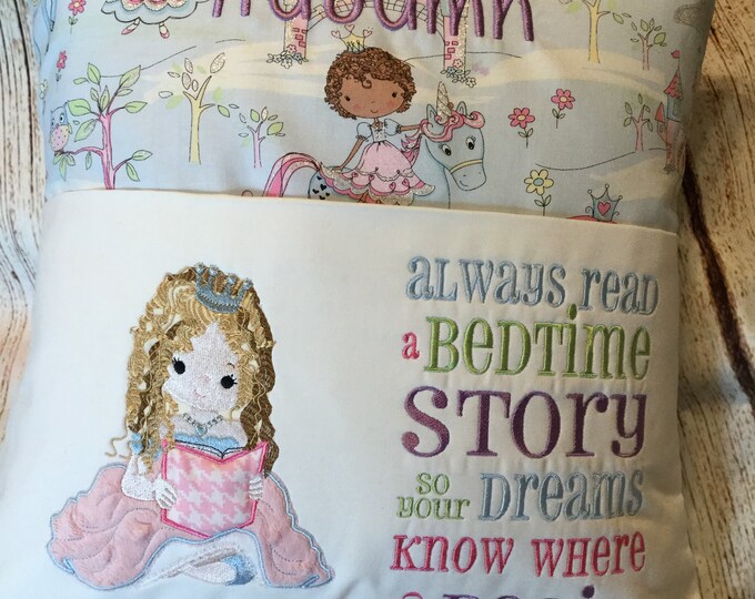 Reading Pillow, Pocket Pillow, Young Reader, Book Pillow, Princess ...