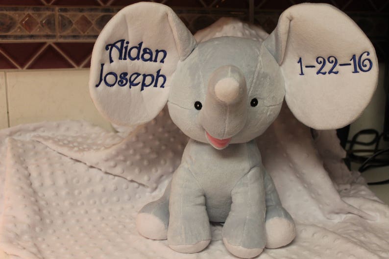Personalized Elephant Embroidered Baby Elephant Cubbie - Etsy
