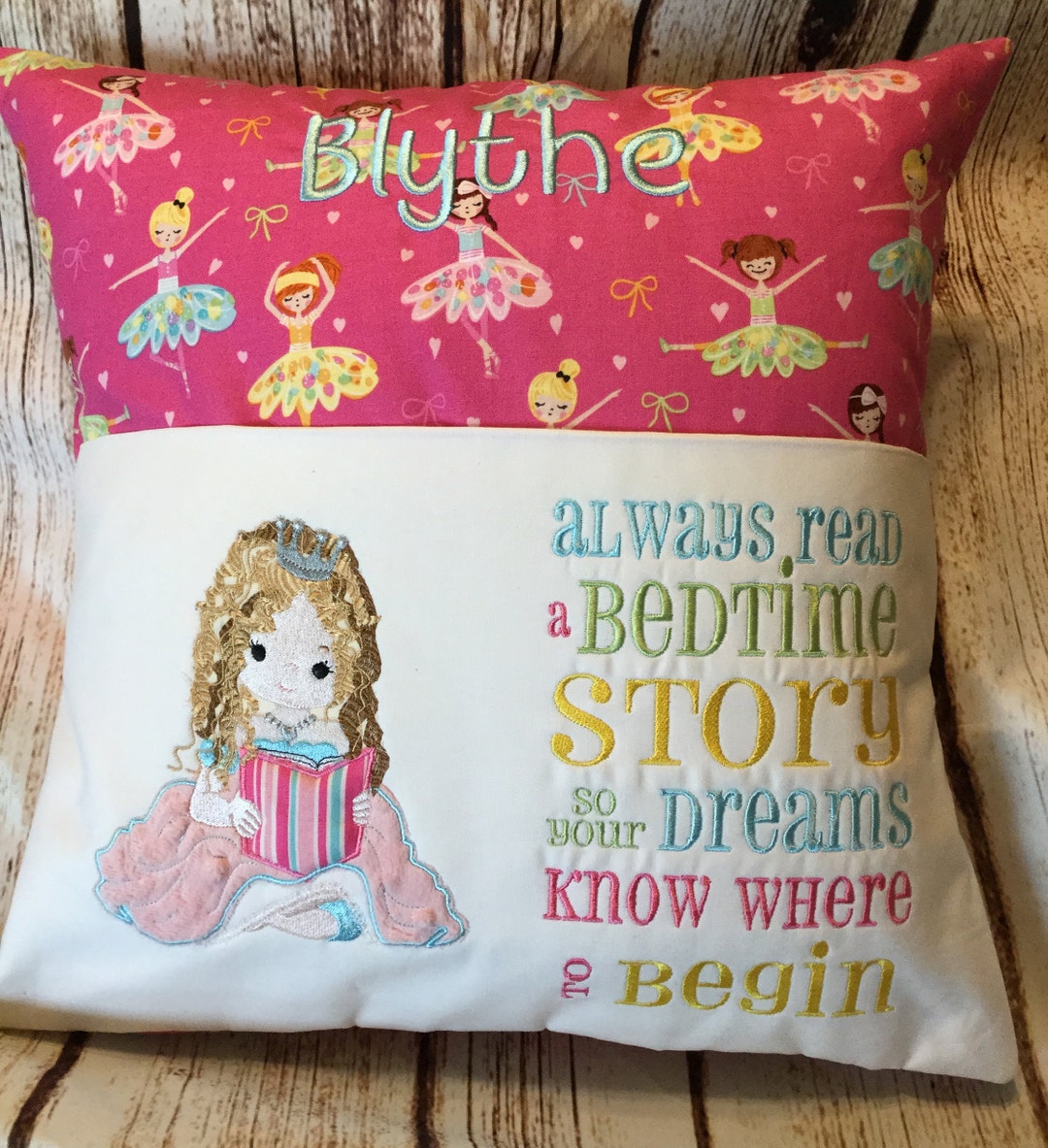 Reading Pillow, Pocket Pillow, Young Reader, Book Pillow, Princess ...