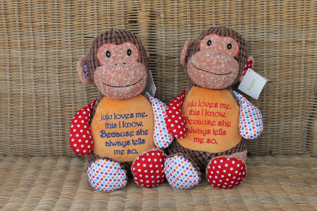 Personalized Cubby Monkey, Cubby, Embroidered, Huggles, Cubbies ...