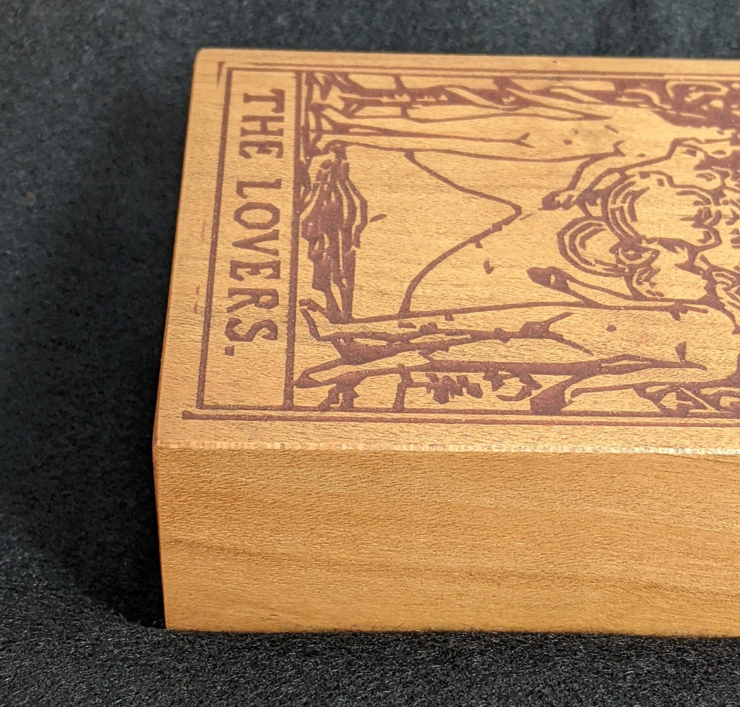 The Lovers, Tarot Carved Block - Etsy