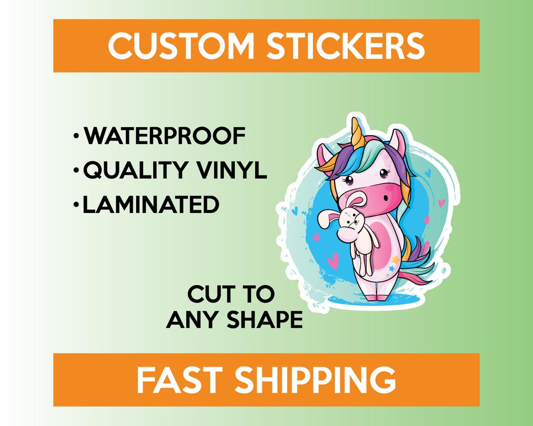 Custom Vinyl Stickers / Water Proof Stickers / Printed With Your Image ...