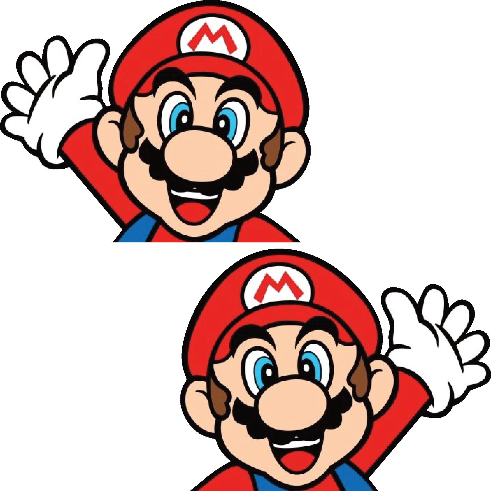 Mario Waving Peeker Car Matte Decal Sticker for Car, Laptop, Water ...