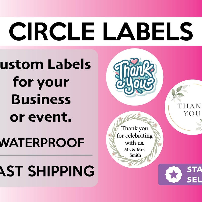 Circle Labels - Etsy