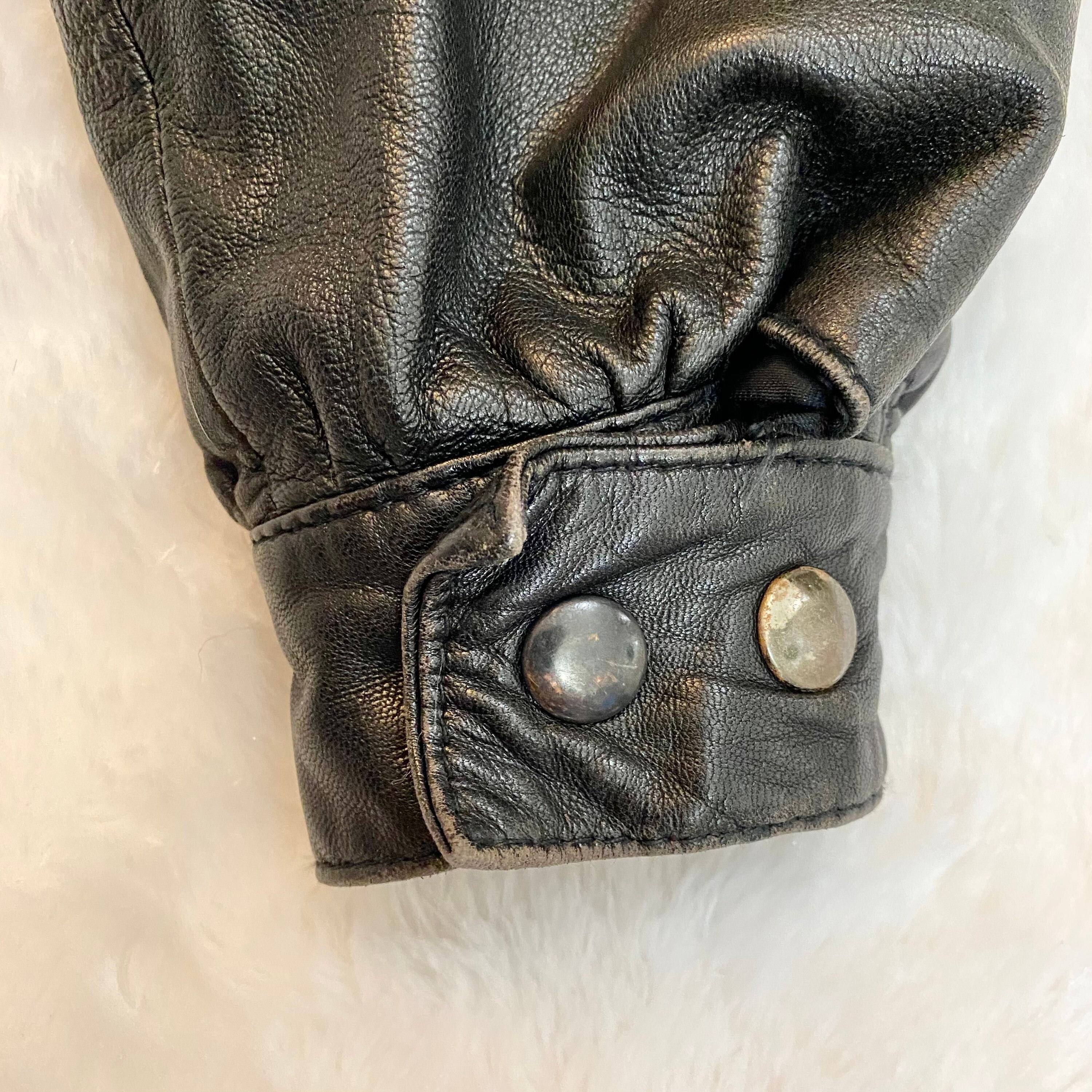Vintage 80s Supple chaqueta de cuero negro de Serge & Herve Pariente ...