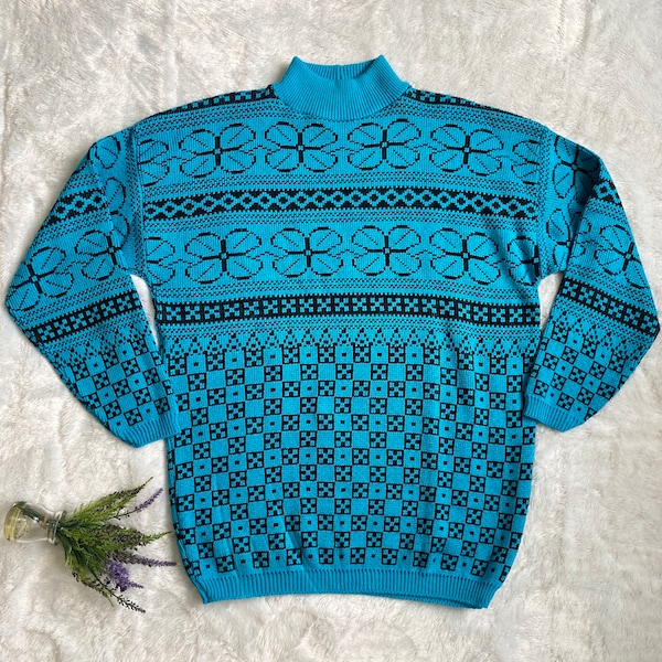 Checkerboard Sweater - Etsy