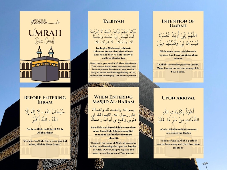 Umrah Dua Cards: Muslim Pocket Guide (digital Download) - Etsy