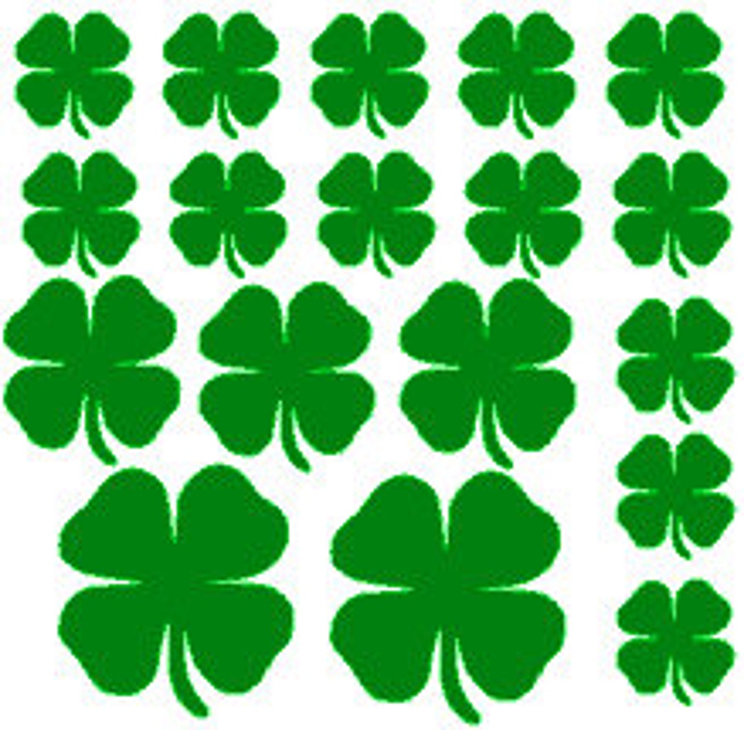 4 Leaf Clovers, Shamrocks, Iron on Four Leaf Clovers, Clovers, Clover ...