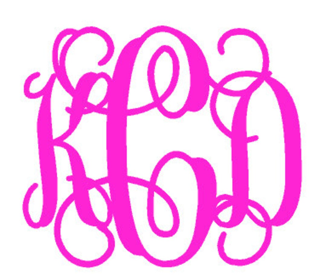 Monogram Iron On, Custom Monogram Heat Transfer, Vinyl Letters, DIY ...