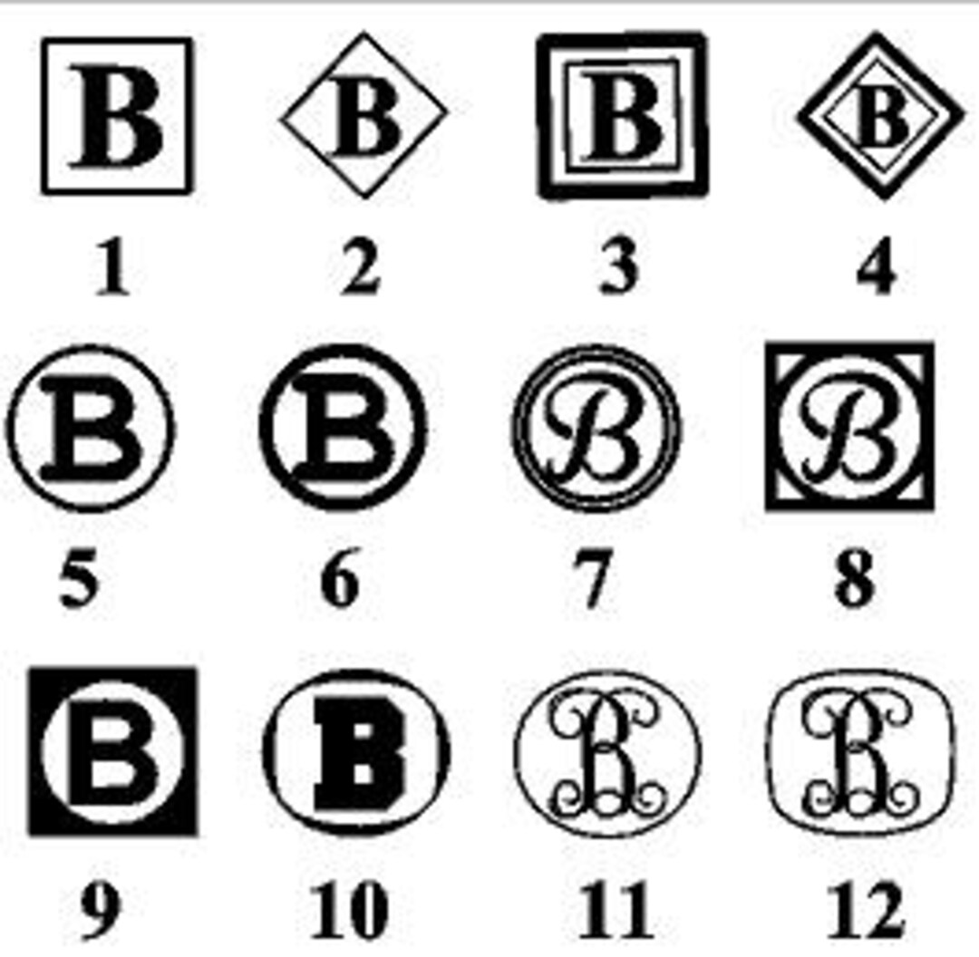 Single Letter Monogram, Monogram Decal, Framed Letter, Personalized ...