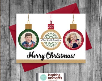 Rustic Christmas Card Personalized Holiday Winter 5x7 | Etsy