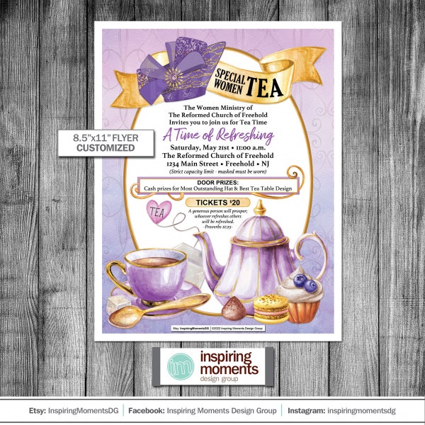 Tea Party Flyer - Etsy
