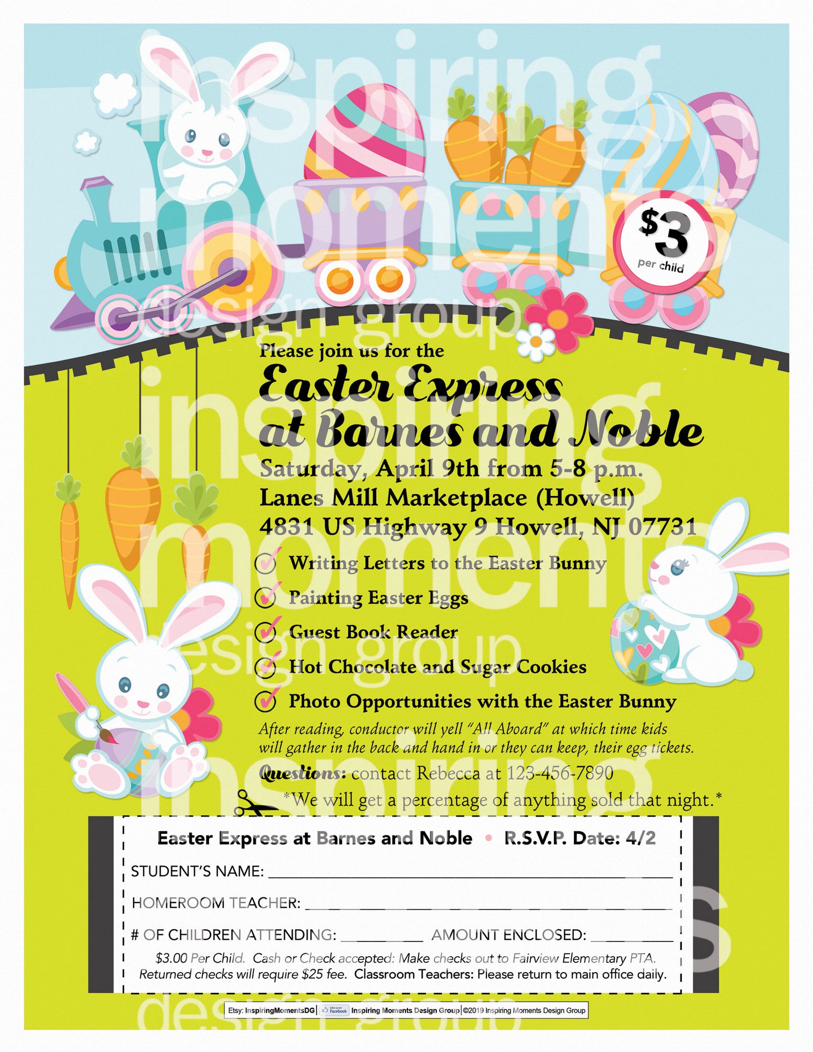 Easter Express Event Flyer Printable Easter Egg Hunt | Etsy