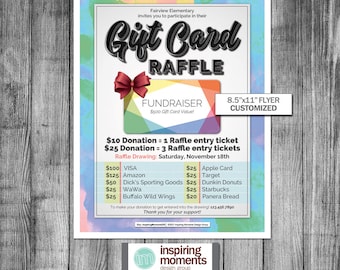 Gift Card Raffle Flyer - Etsy