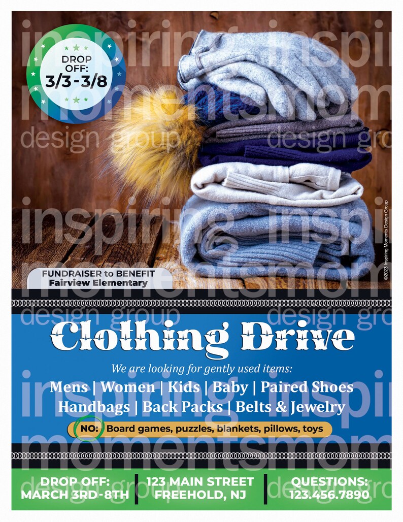 Clothing Drive Event Flyer Printable Fall and Winter Coat - Etsy