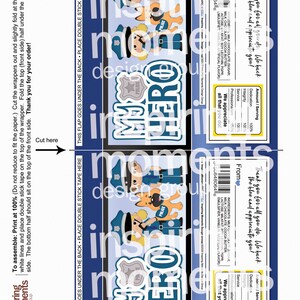 Police Officer is My Hero Candy Bar Wrap | Love Police | Law ...