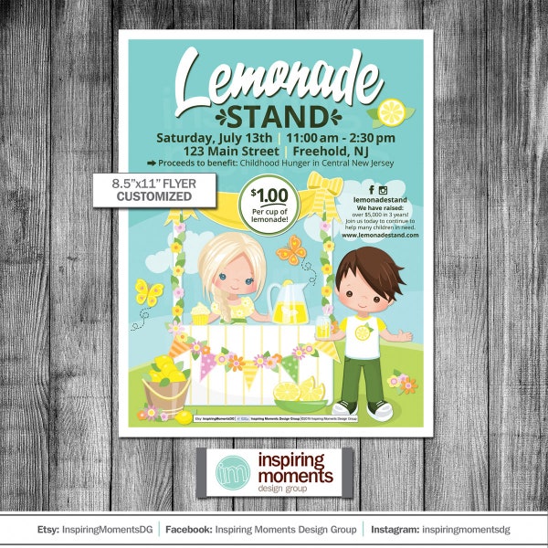 Lemonade Stand Flyer Template - Etsy