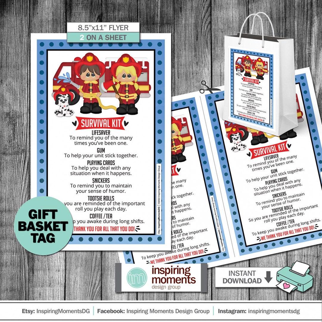 Firefighter Survival Kit Flyer Printable, Firefighters, Firehouse ...