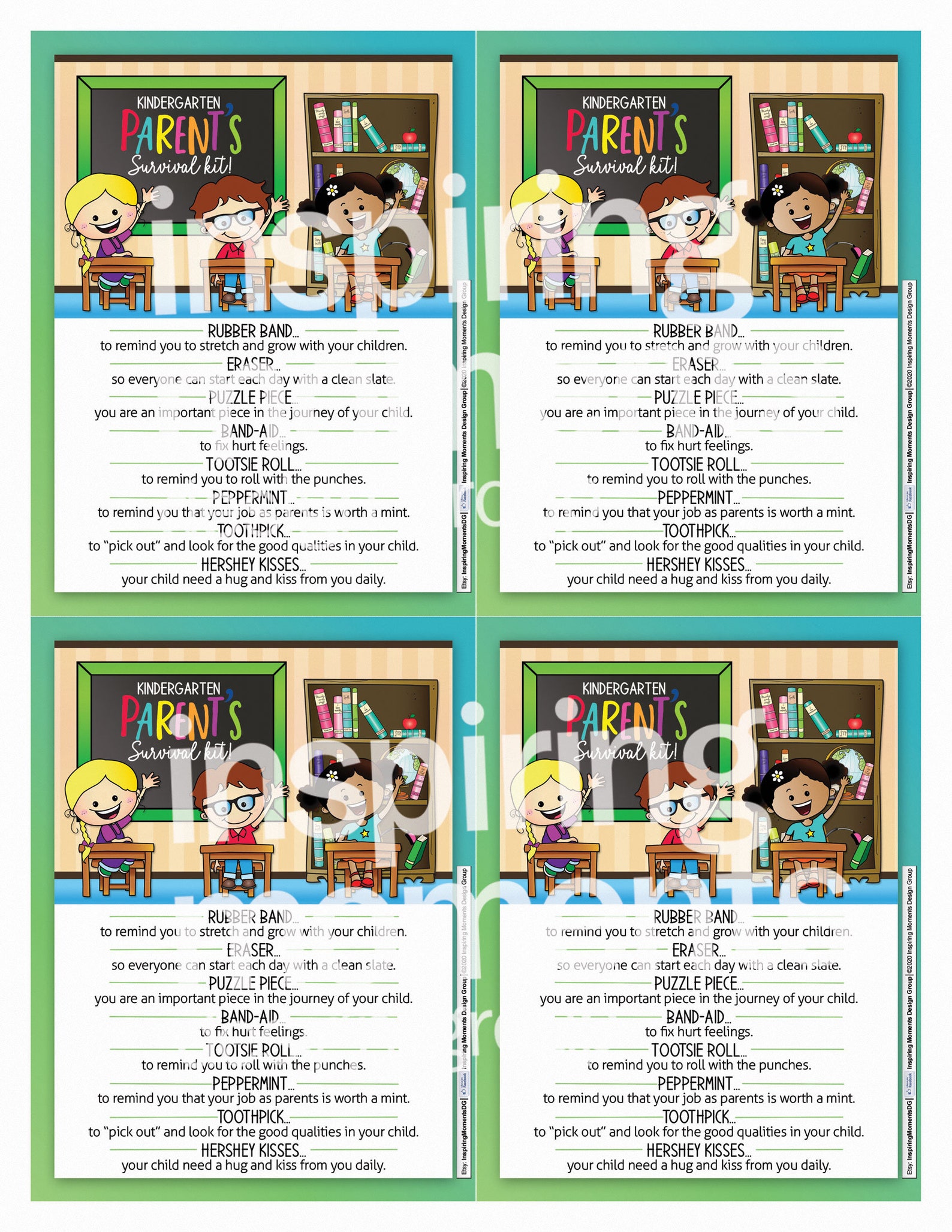 Parent Survival Kit Kindergarten Event Flyer Printable Pre - Etsy