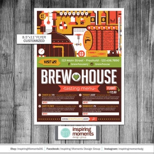 Beer Tasting Event Marketing Flyer Printable, Brewery Business, Drink ...