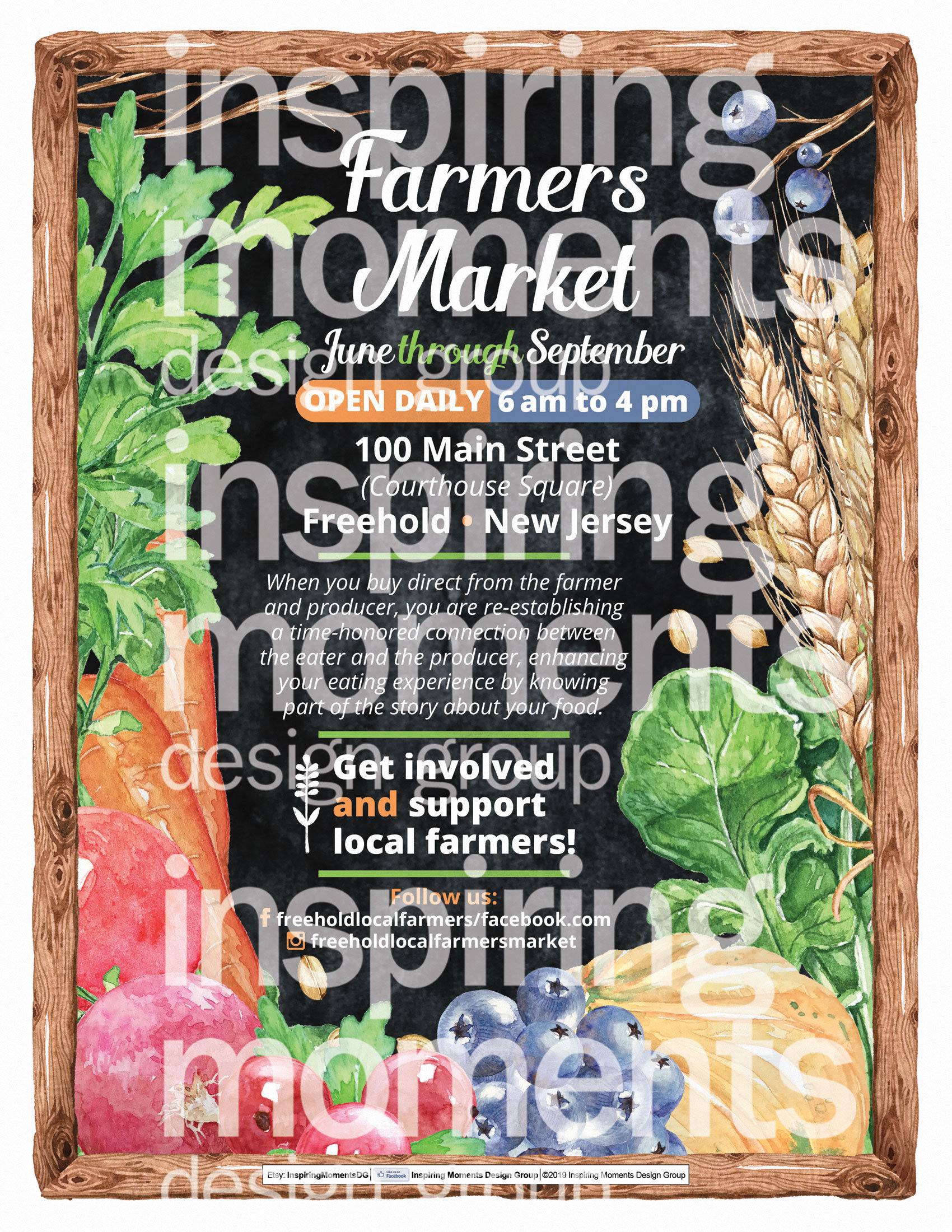 Local Farmers Market Sign