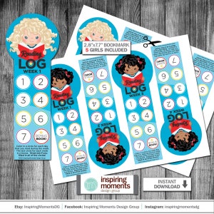 Printable Bookmarks Reading Log Bookmarks DIY Weekly and Monthly ...