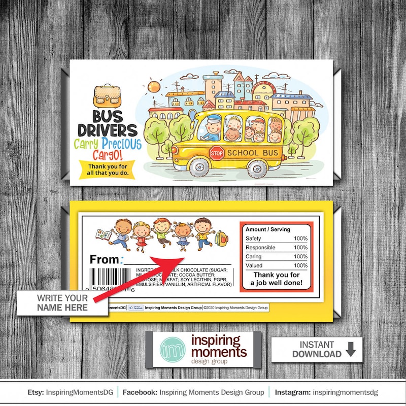 Bus Candy Wrapper - Etsy