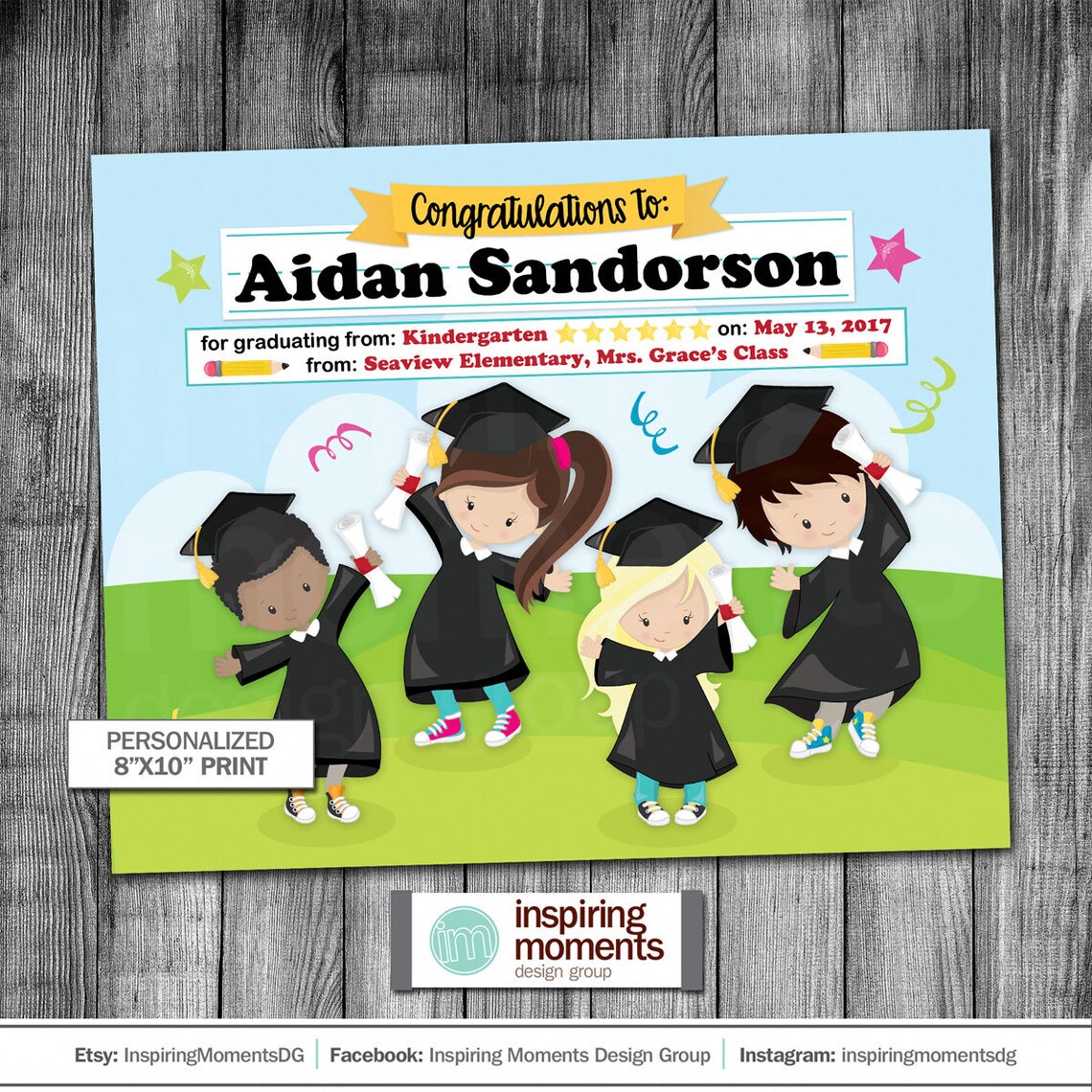 Graduation Sign Personalized Kindergarten First Grade - Etsy