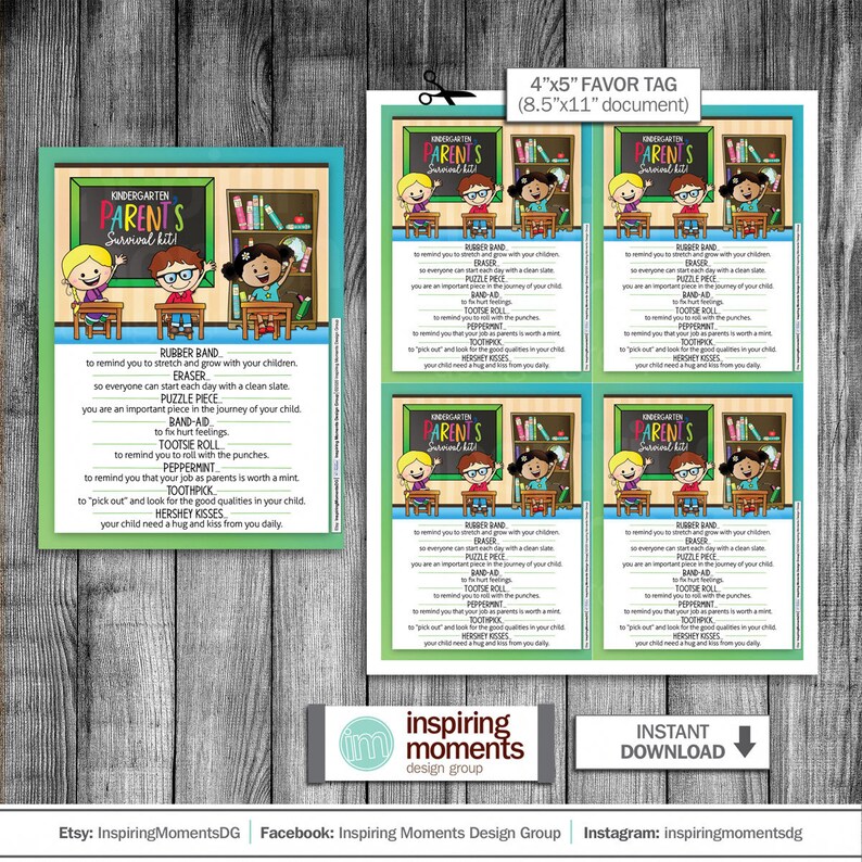 Parent Survival Kit Kindergarten Event Flyer Printable Pre - Etsy