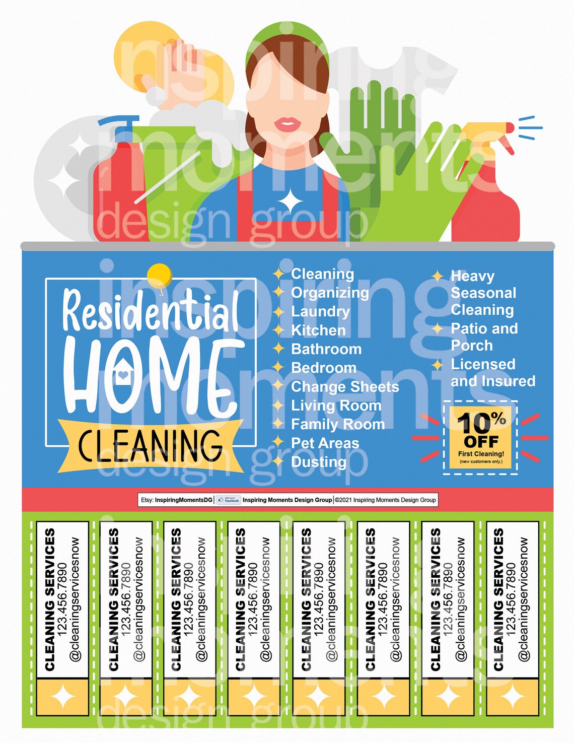 Cleaning Company Event Flyer Printable House Home | Etsy