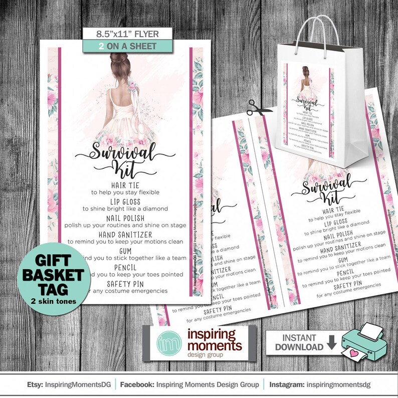 Ballet Dance Survival Kit Flyer Printable Dance Competitions | Etsy