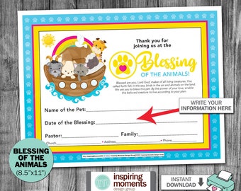 Pet Blessing Certificate - Etsy