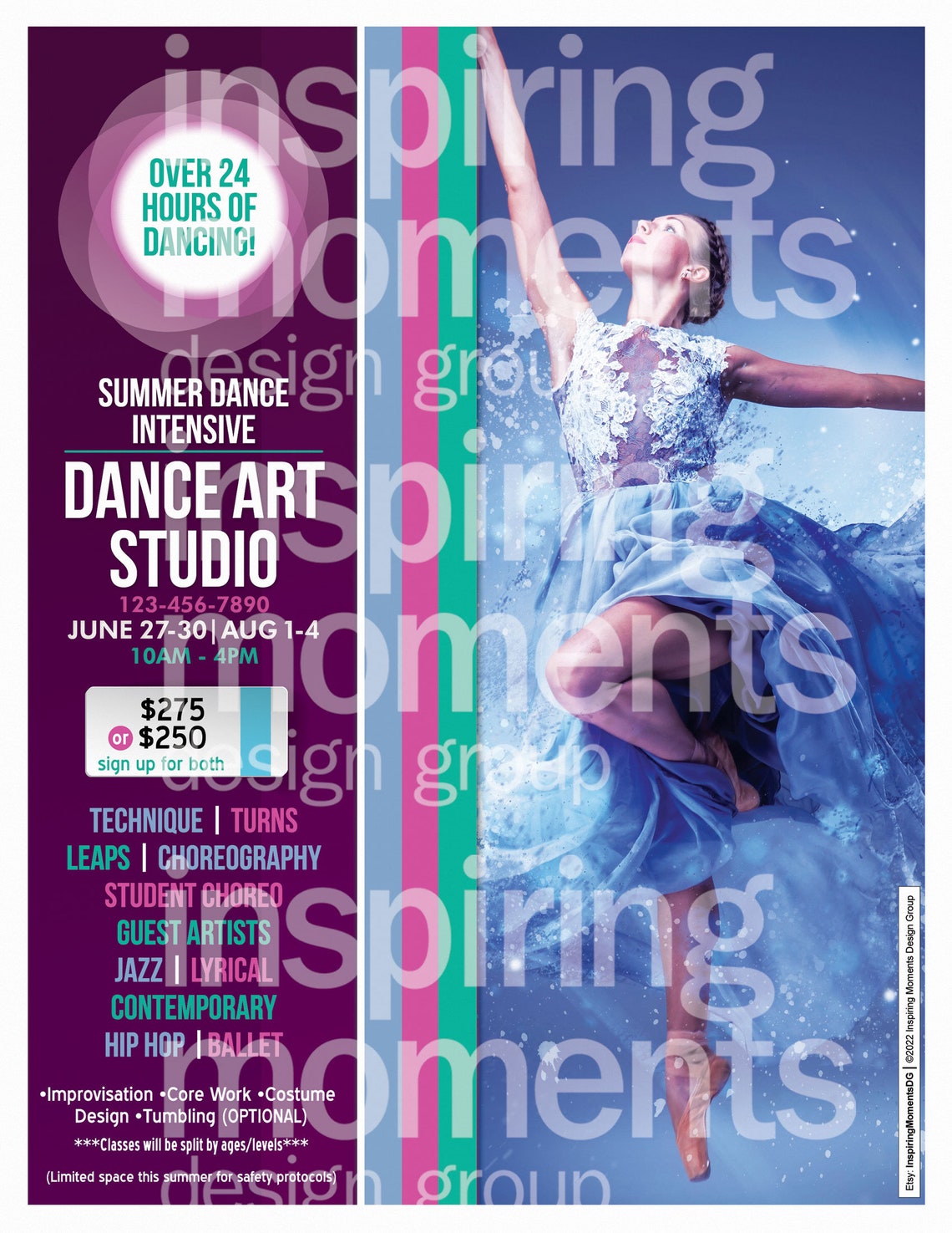 Dance Competitive Event Flyer Printable Hip Hop Ballet - Etsy