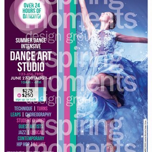 Dance Competitive Event Flyer Printable, Hip Hop, Ballet Education ...