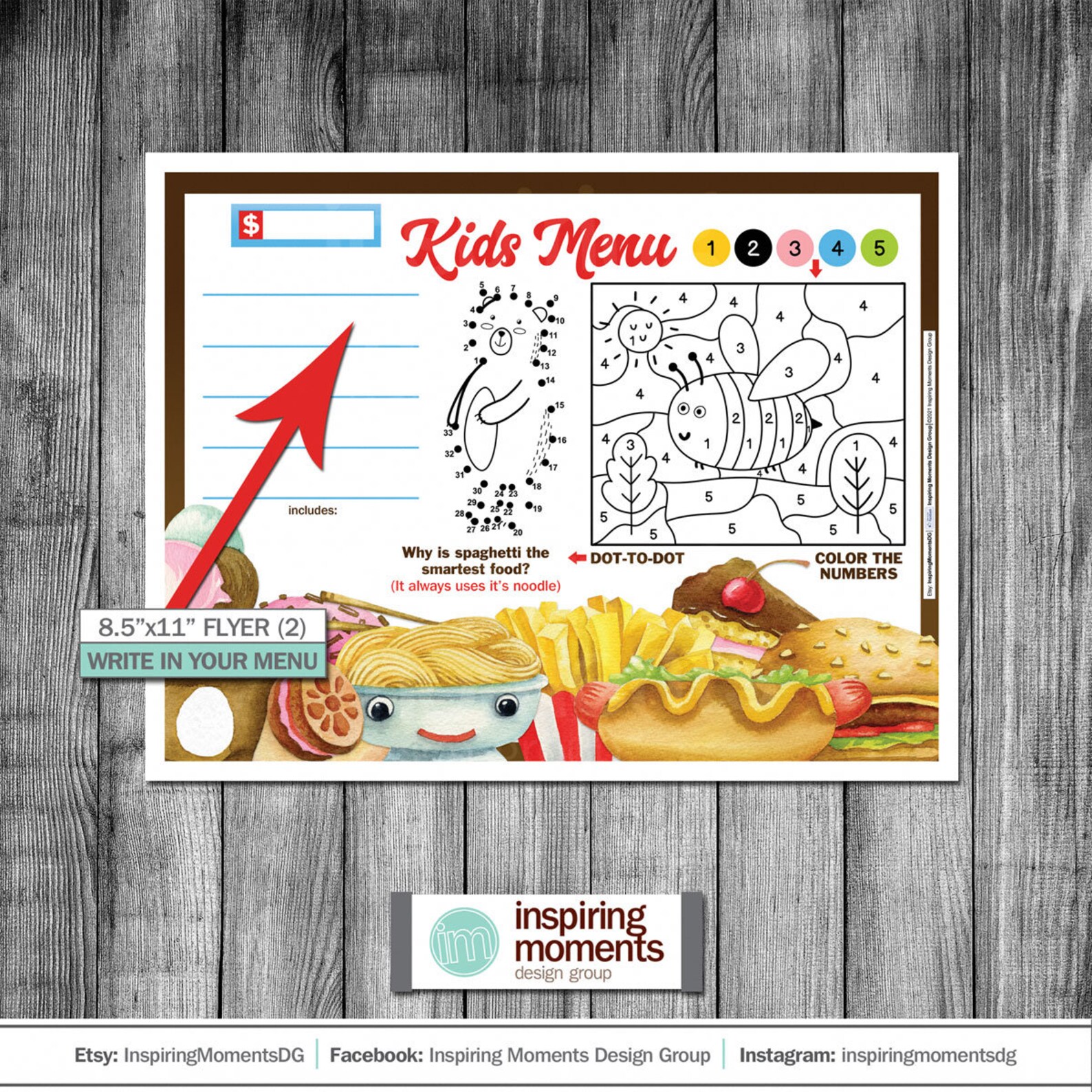 Kids Menu Design Menus Template Design Kids Activity Menu - Etsy