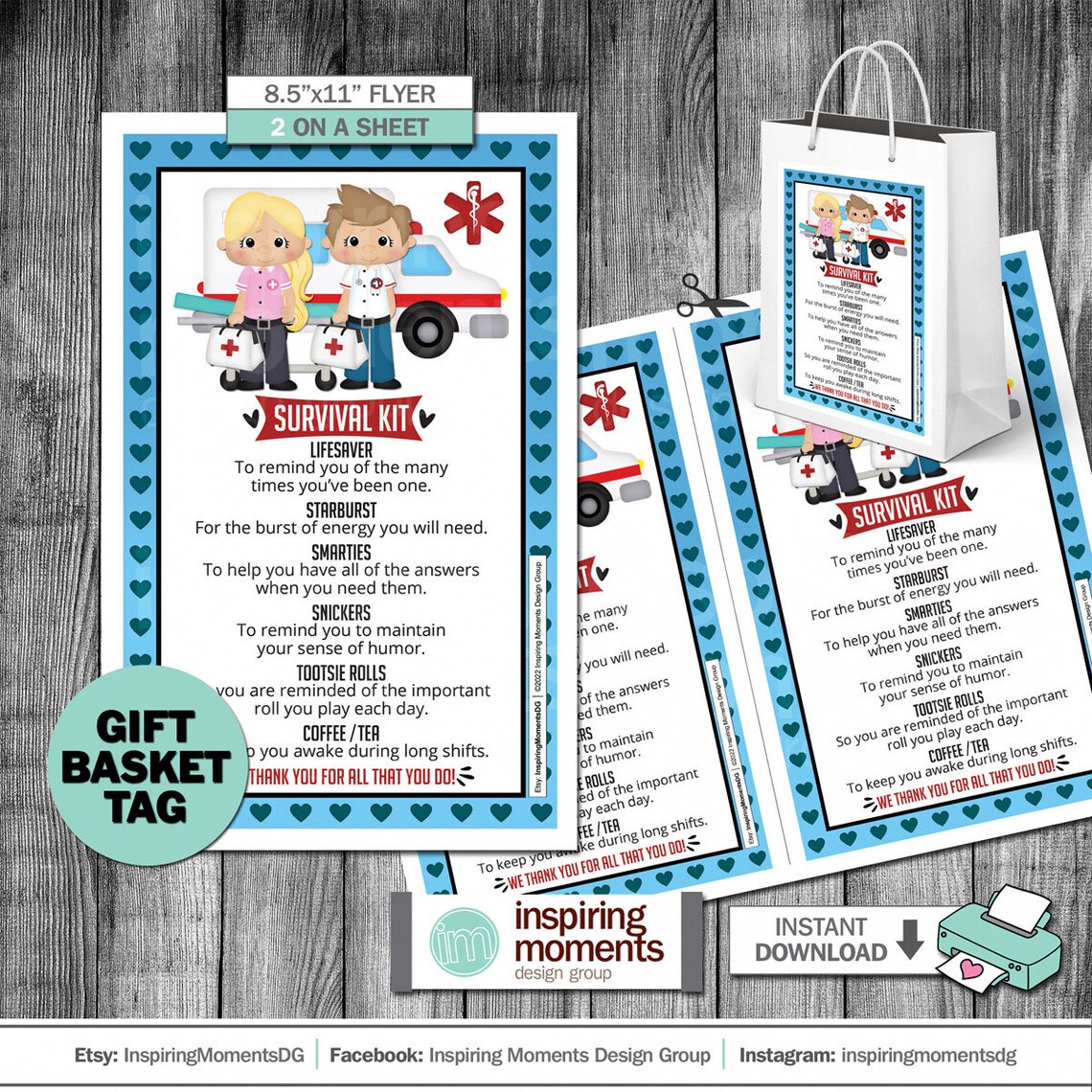 Paramedics Survival Kit Flyer Printable EMS Emergency Care - Etsy