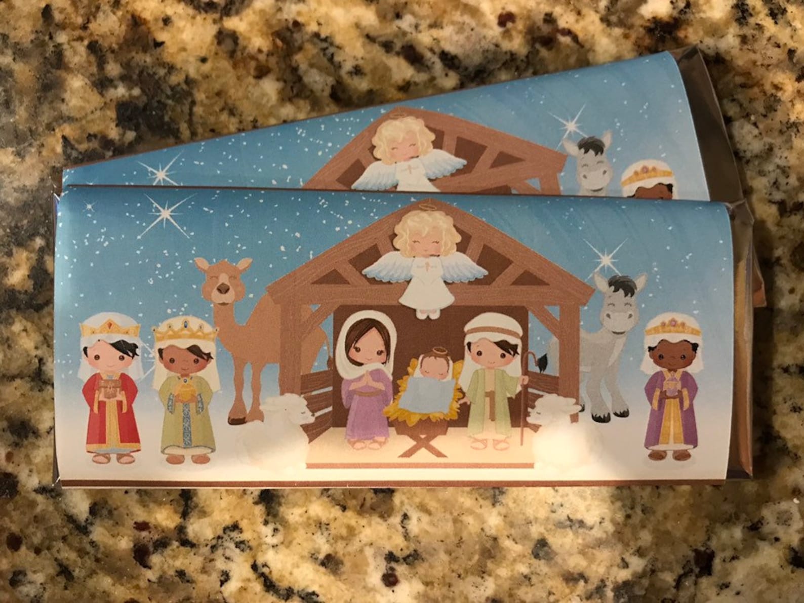 Nativity Candy Bar Wrap Christmas Happy Holidays L Manger - Etsy