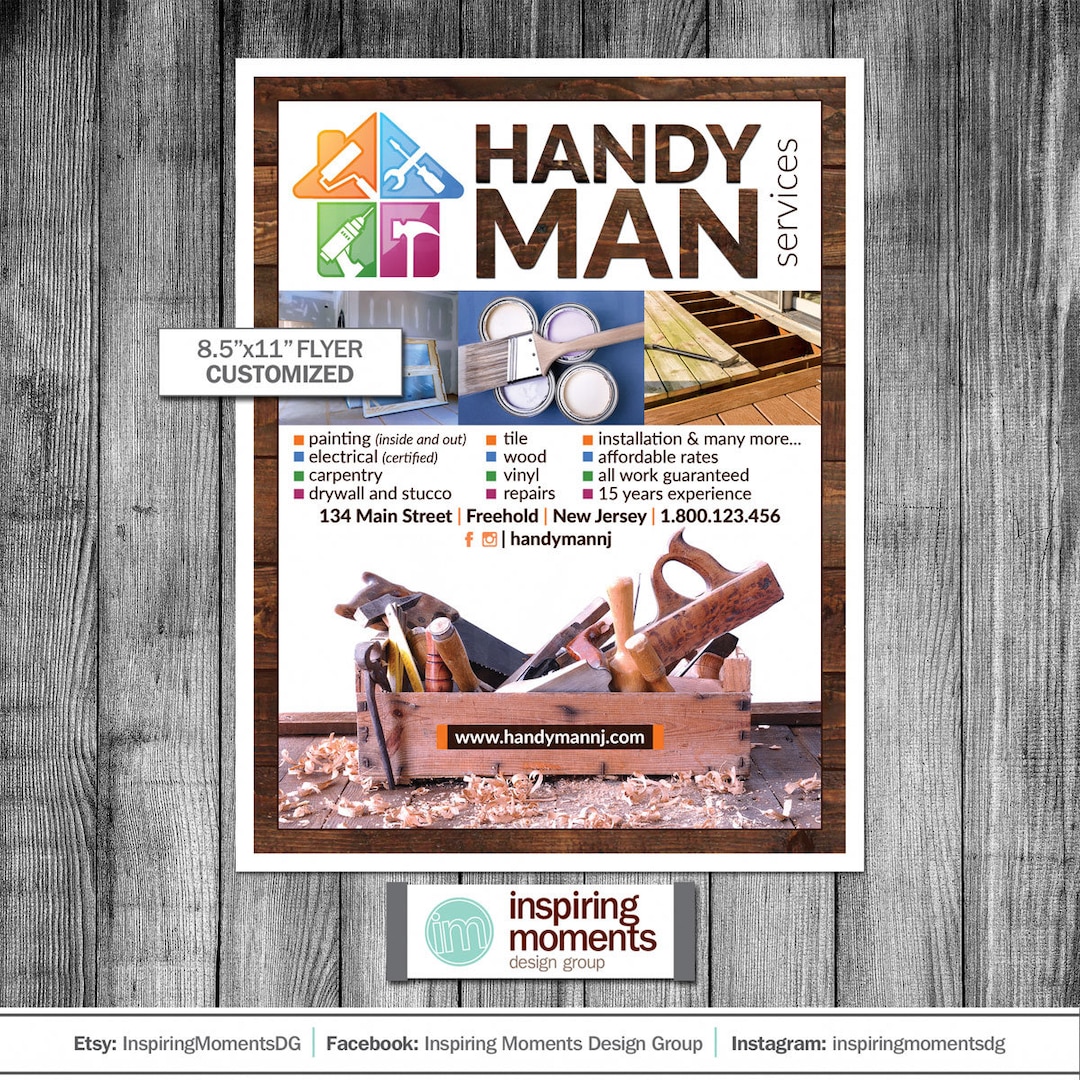 Handyman Services Flyer: Customized Small Business Marketing Design ...