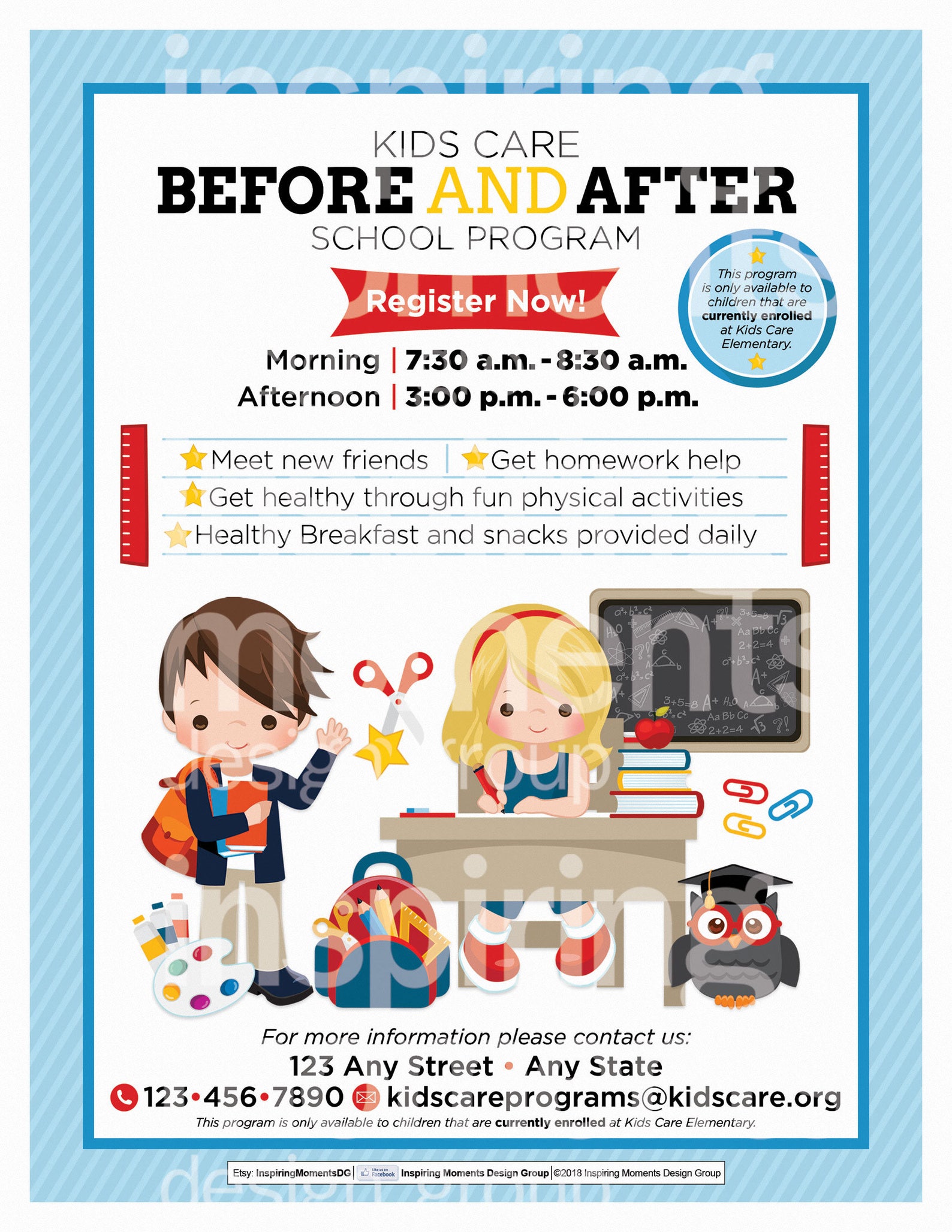 Before and After Care Flyer Printable Child Care | Etsy
