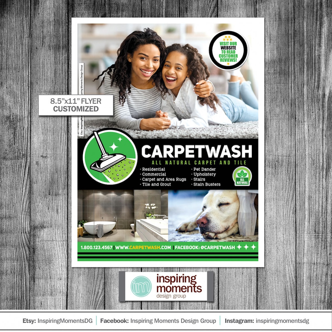Carpet Cleaning Flyer: Customized Small Business Marketing Design (8 ...