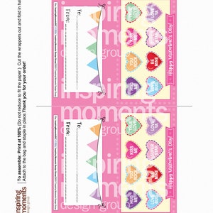 Printable Valentine Bag Tags Conversation Hearts Valentine Treat Bag ...