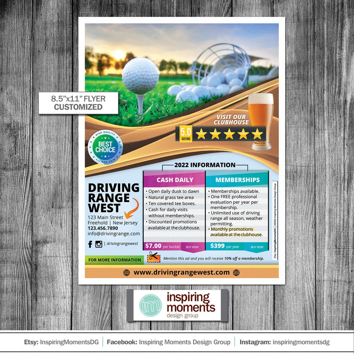 Golf Driving Range Flyer: Customized Event, Fundraiser, Tournament ...