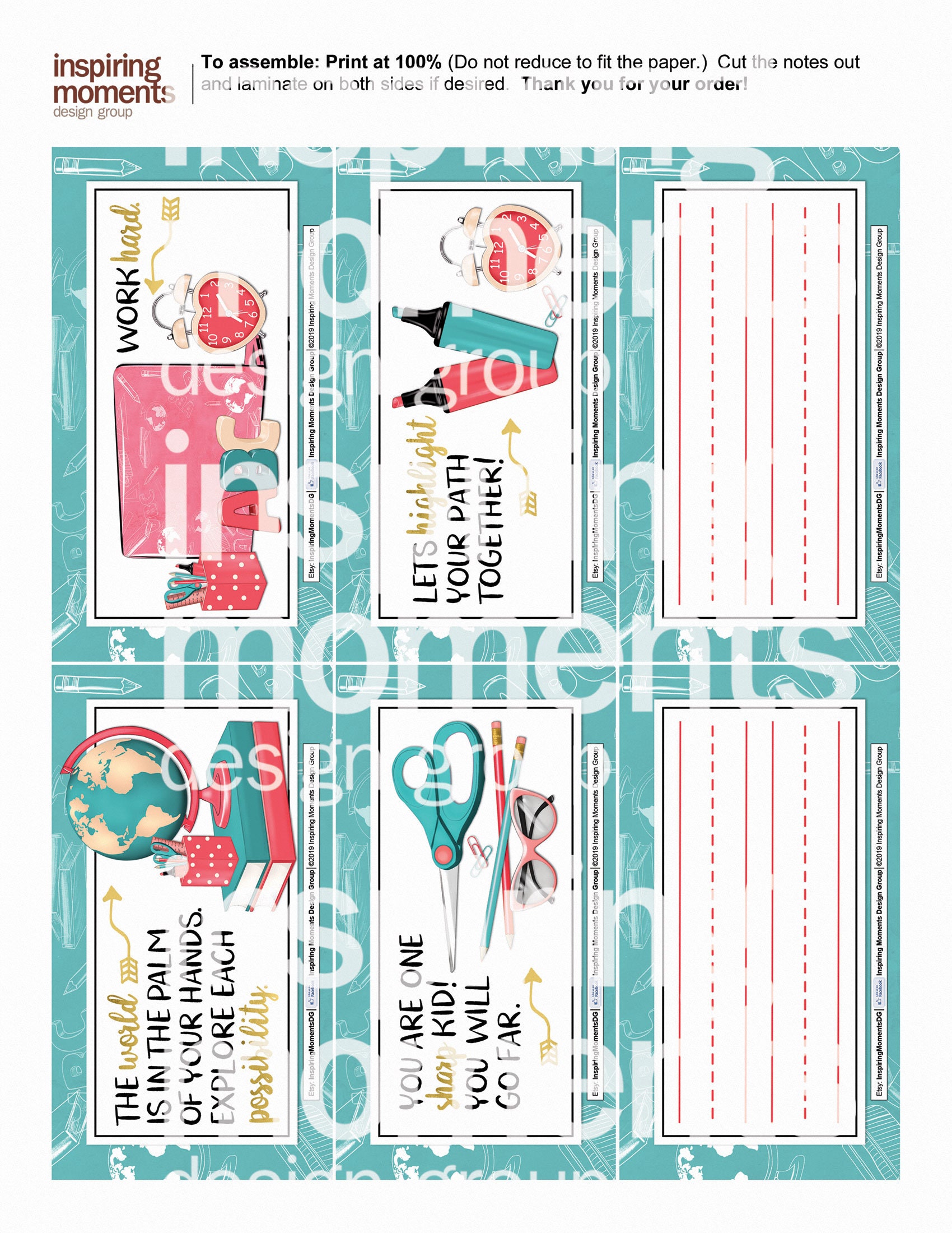 INSTANT DOWNLOAD Printable Kids Lunch Tags Girls | Etsy