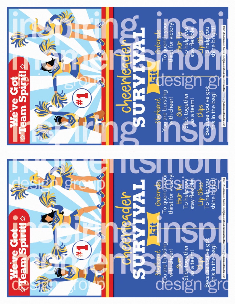 Cheerleading Survival Kit Flyer Printable Cheer Competitions | Etsy