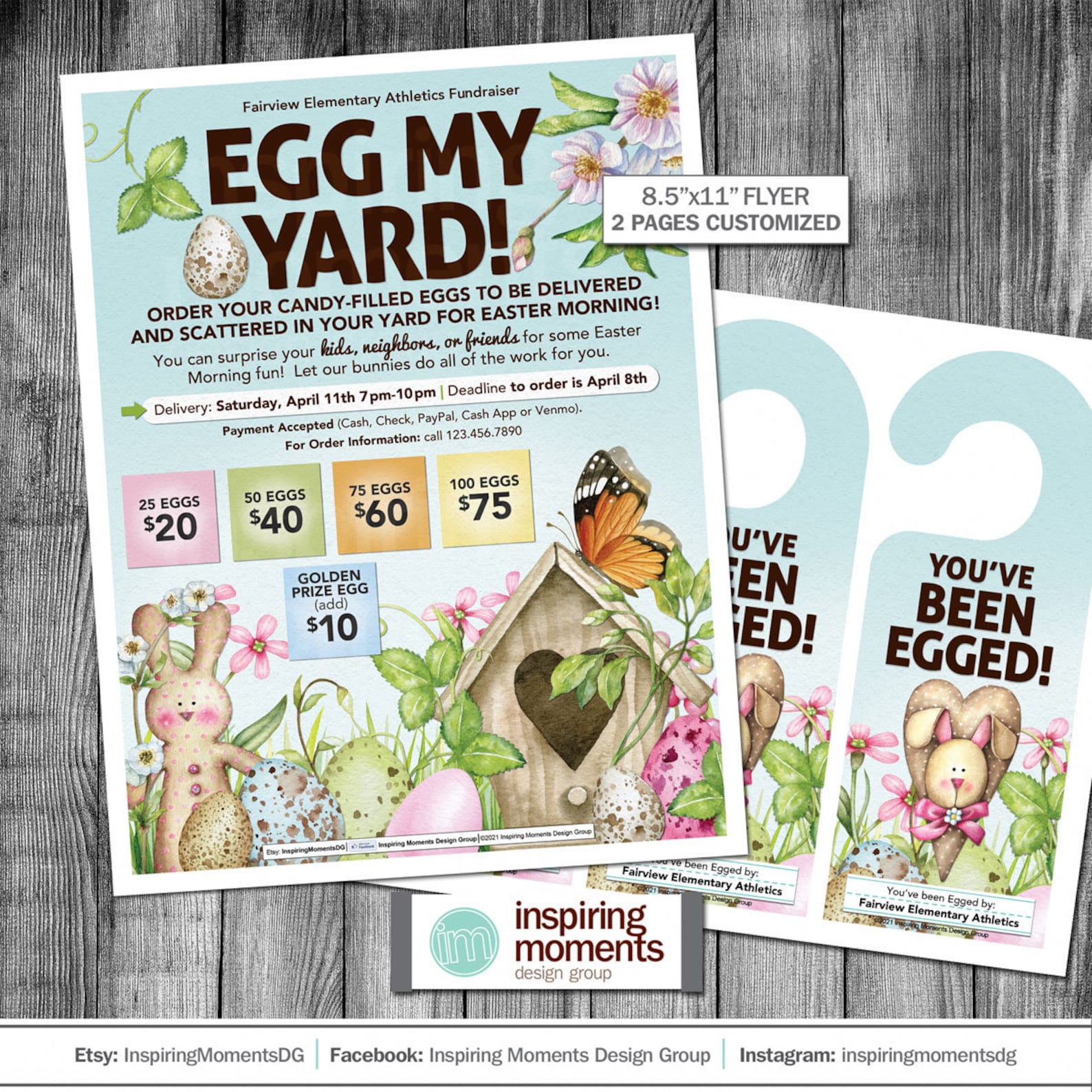 Egg My Yard Event Flyer Printable Egged Fundraiser Business - Etsy