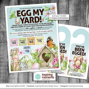 Egg My Yard Event Flyer Printable, Egged Fundraiser, Business ...