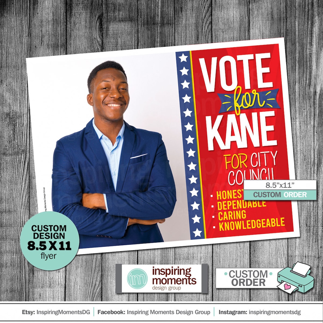Personalized Election Flyer: Vote for [name] (digital Download) - Etsy