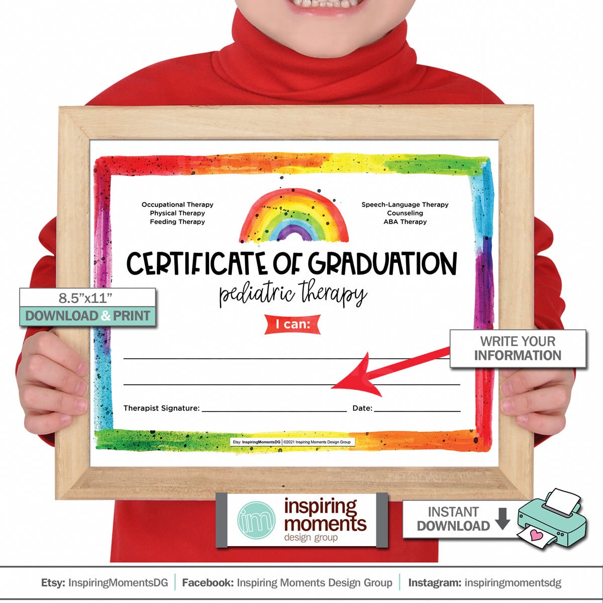 Occupational Therapy Graduation Certificate Printable