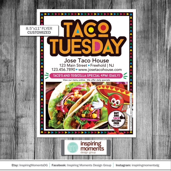 Taco Fundraiser Flyers - Etsy