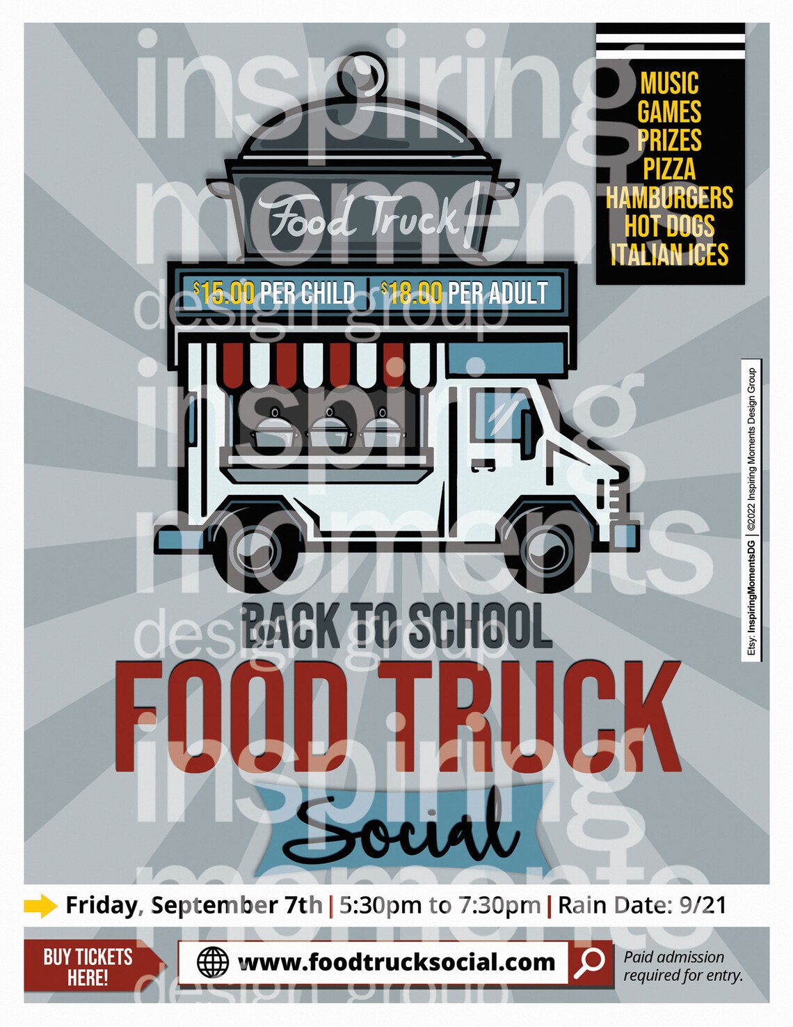 Back to School Food Truck Social Social Event Flyer Printable - Etsy